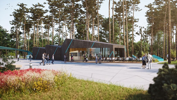 Kauguru parkā sākta jauniešu mājas būvniecība