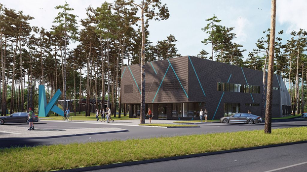 Kauguru parkā sākta jauniešu mājas būvniecība